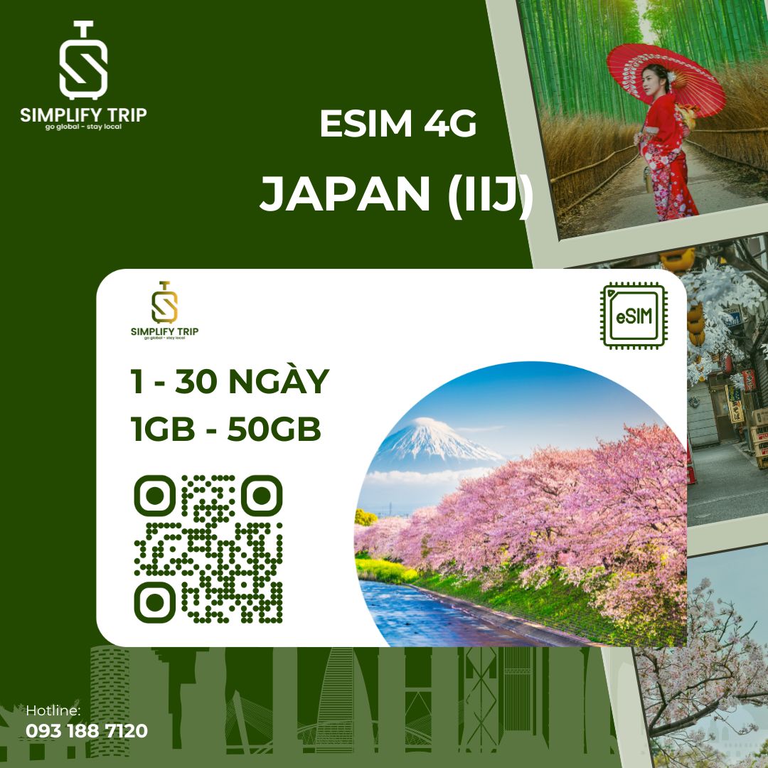 eSIM Nhật Bản IIJ - chỉ có data | Simplify Trip